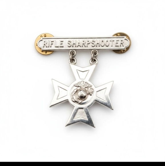 USMC | Accessories | Euc Vintage Stamped Sterling Silver 96s Rifle ...